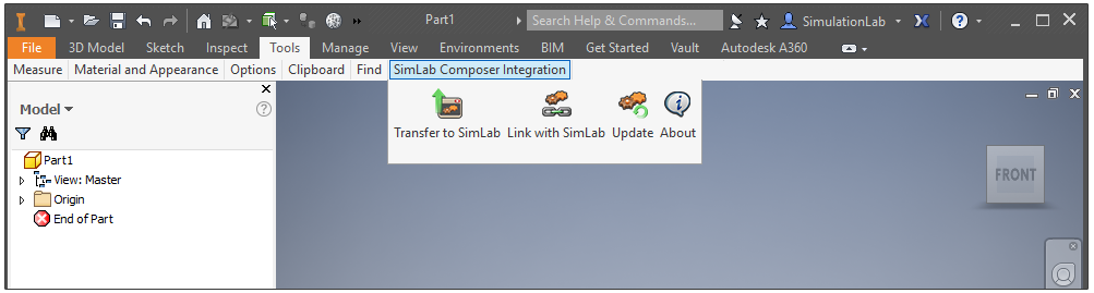 Simlab 3D Products - Simlab Composer Integration with Inventor