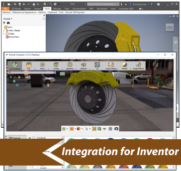 Simlab 3D Products - Simlab Composer Integration with Inventor