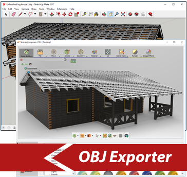 Simlab 3D Plugins - OBJ exporter for SketchUp