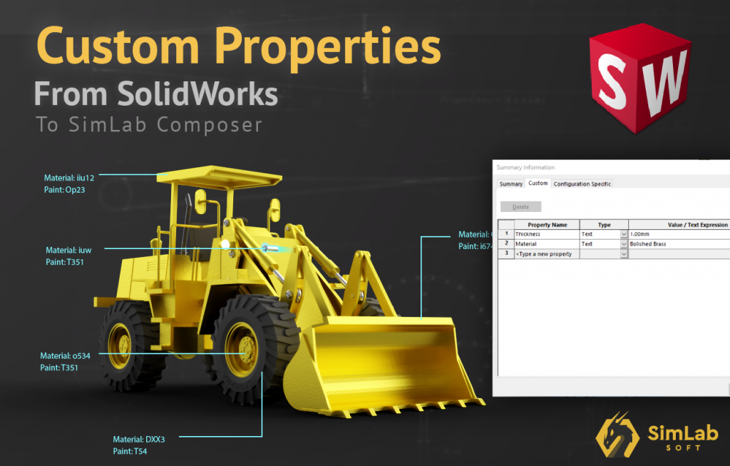 SolidWorks Properties Integration with SimLab Composer • SimLab Soft Blog
